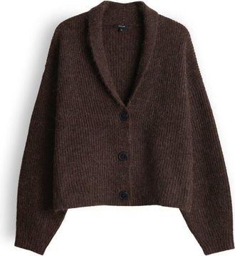 OPUS Strickjacke DUSENA mit Schalkragen Weite Passform, schmal zulaufend, &uuml;berschnittene Schulter