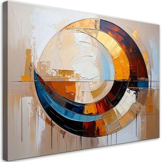 Artgeist Tableau d&eacute;co Abstraction g&eacute;om&eacute;trique en beige 100x70