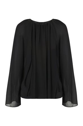 Michael Michael Kors Womens Blouse Cr&ecirc;pe Black Polyester Blouses Shirt