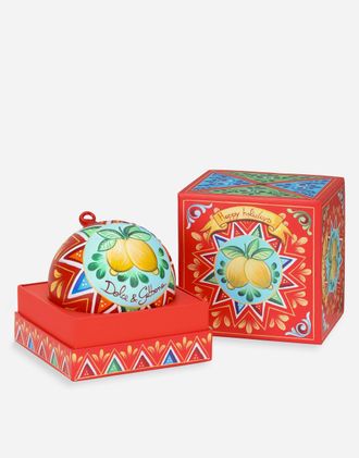 Dolce & Gabbana Decorative Glass Ball - Holiday Decoration Multicolor Onesize