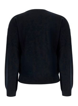 Fabiana Filippi Womens Sweater Wool-Cotton Black Tops Top