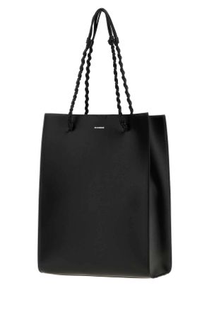 Jil Sander Mens Black Leather Tangle Shopping Bag 001 Borse A Mano