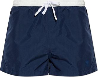 Ami Homme, Maillots de bain, Bleu, Taille: M Short de bain avec application