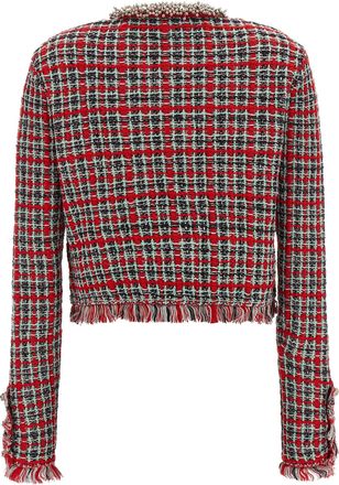 Self Portrait Womens Multicolor Cotton Full-Length Jacket Clothing