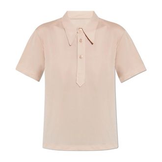 Maison Margiela Poloshirt mit kurzen &Auml;rmeln - - Tops - Damen - Rosa - S