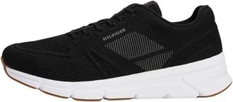 Tommy Hilfiger Baskets de Running Homme Modern Comfort Knit avec Logo, Noir (Black), 44