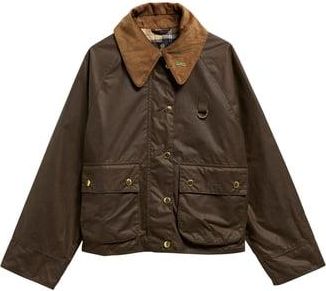 Barbour Veste droite col velours en coton