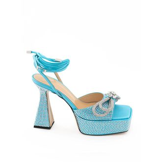Mach & Mach Blaue Kristall Plateau Sandalen - - Shoes - Damen - Blau - 38 EU
