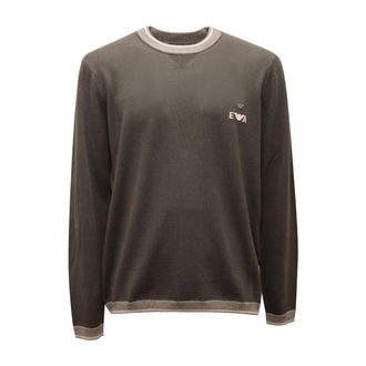 Armani Em003387 Af14697 Wollpullover mit Rundhalsausschnitt - - Knitwear - Herren - Gr&uuml;n - XL