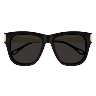 Chlo&eacute; unisex, Accessoires, Noir, Taille: 54 MM Lunettes de soleil Wayfarer oversize