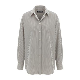 Dolce & Gabbana Gestreiftes Hemd - - Blouses & Shirts - Damen - Schwarzk - XS