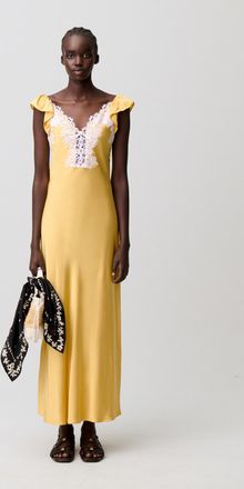 Claudie Pierlot Robe satin dentelle