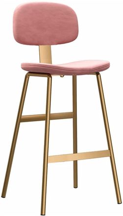 Generic 75 cm Hoher Barhocker Aus Samt mit Goldfarbenen Metallbeinen f&uuml;r K&uuml;cheninsel, Essbereich Und Tresen - Stilvoll Und Bequem