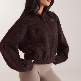 Lounge Veste en Polaire Borg - Chocolat Noir - XXL