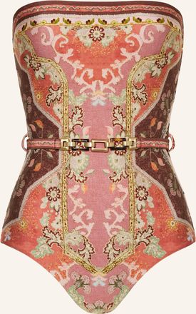 Zimmermann Bandeau-Badeanzug Wylie braun