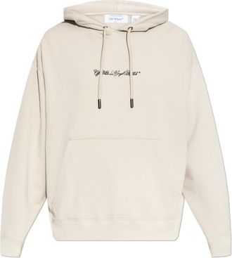 Off-white Homme, Sweatshirts et sweats &agrave; capuche, Beige, Taille: XL SweaT-shirt avec logo brod&eacute;