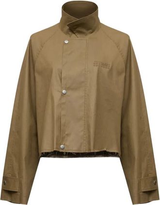 Maison Margiela Veste Trucker en Similicuir - Femme - Vestes - Beige - Taille: 36 FR