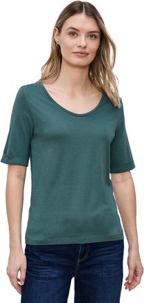 Street One T-Shirt mit Turn-Up mediterra Green 44