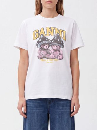Ganni T-shirt en coton biologique &agrave; imprim&eacute; Teddy Bear et logo
