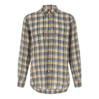 Dsquared2 Canadian Vintage Plaid Linen Shirt - - Shirts - Herren - Mehrfarbig - L