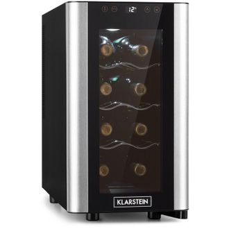Klarstein Klarstein - Reserva Slim Uno Weink&uuml;hlschrank, 23 Liter / 8 Flaschen, Temperatur: 11-18 &deg;c, Ger&auml;uscharm: 26 dB, 3 Metallregalebenen, LED-Beleuchtung