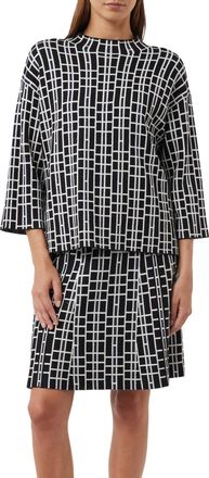 Comma Grafischer Jacquard-Strickpullover