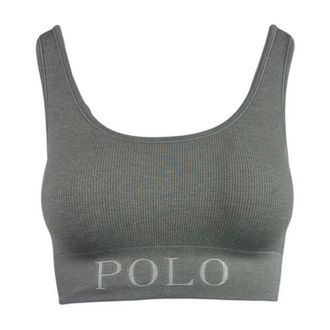 Ralph Lauren Femme, Tops, Gris, Taille: 38 FR Stretch Micro Rib Bralette