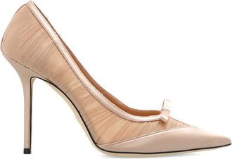 Jimmy Choo London Love bow mesh heeled pumps - Nude