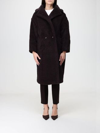 Max Mara Manteau Teddy &agrave; double boutonnage en laine m&eacute;lang&eacute;e et &eacute;paules tombantes