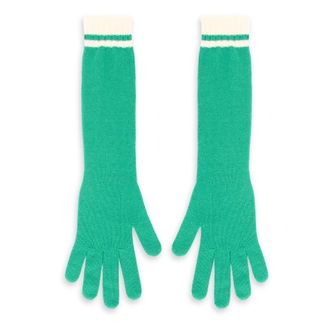 Alberta Ferretti Lange Handschuhe aus Wolle und Kaschmir - - Accessories - Damen - Gr&uuml;n - S