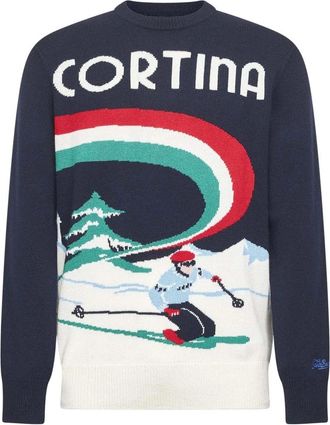 MC2 Saint Barth Homme, Pulls, Multicolore, Taille: 2XL Pull Jacquard avec Artwork Cortina