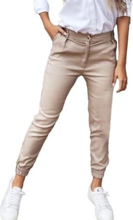 Generic Pantalon court polyvalent pour femme Printemps/&eacute;t&eacute; avec poche fine &agrave; nouer &agrave; la cheville, convient pour un usage quotidien, kaki, M