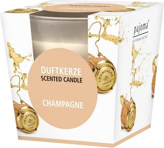 Pajoma Duftkerze im satinierten Glas | Brenndauer: 25 Stunden, in edler Geschenkverpackung | Premium Qualität (Champagne, 1)
