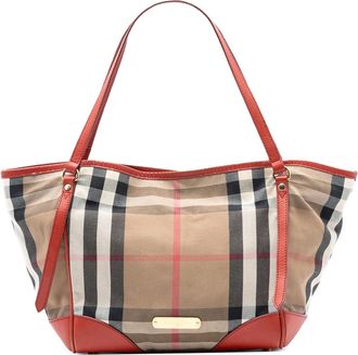 Burberry Shopper - Small House Check Canvas Canterbury Tote - Gr. unisize - in Braun - f&uuml;r Damen