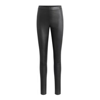 Notyz High-Waist-Lederleggings mit Sattelr&uuml;cken - - Trousers - Damen - Schwarzk - L