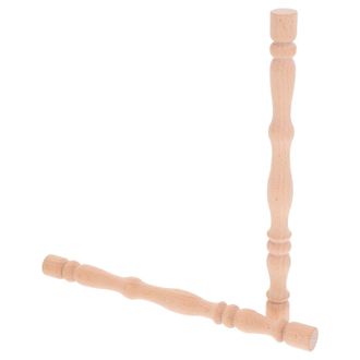 Valiclud ERINGOGO 2 St&uuml;ck Kleine Holzs&auml;ulen aus Massivem Holz Dekorative Spindeln f&uuml;r M&ouml;bel und Hausdeko Glatte Oberfl&auml;che Vielseitig als Br&uuml;ckens&auml;ule oder Wei