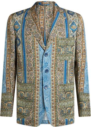 Etro Sakko mit teilweise gefütterten Details - Grün