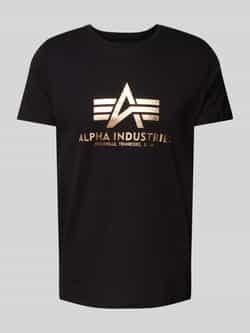 Alpha Industries T-Shirt mit Label-Print