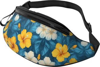 Generic Stylisch H&uuml;fttasche Blumenmuster Schultertaschen H&uuml;fttasche Lauftasche F&uuml;r Herren Reisen Camping 14X35Cm