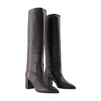 PARIS TEXAS Womens Anja 70 Boots - Paris Texas Leather Black Calfskin Shoes