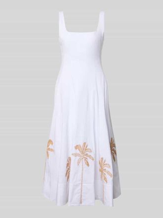 Staud Midikleid mit Motiv-Stitching Modell Wells