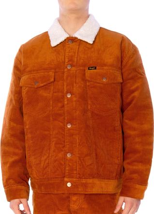 Wrangler Herren Jacket Antifit Sherpa, LEATHER BROWN, XL