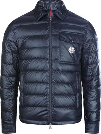 Moncler Homme, Vestes, Bleu, Taille: XL Down Puffer Jacket