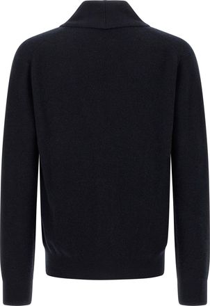 Brioni Cashmere and Wool Blend Cardigan - Navy