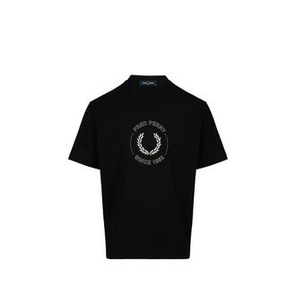 Fred Perry T-shirt &agrave; logo brod&eacute; en coton