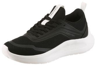 Calvin Klein Slip-On Sneaker CALVIN KLEIN LIGHT RUNNER SOCK MESH LYCRA, Damen, Gr. 36, schwarz, anthrazit, Textil, Mesh, kontrastfarbene Details, Schuhe, Slipper, 