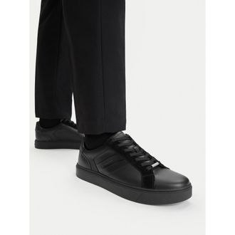 Calvin Klein Sneakers Calvin Klein Classic Cupsole Laceup Tape Lth2 YM0YM01448 Schwarz