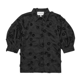 Munthe Femme, Blouses et Chemises, Noir, Taille: 46 FR Pust Blouse