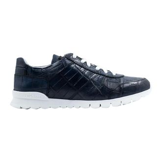 Kiton Homme, Chaussures, Bleu, Taille: 43 EU Leather Crocodile Baskets