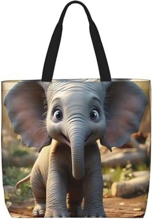 Generic &Eacute;l&eacute;phant Mignon Sac A Main Femmes R&eacute;utilisable Sacs Imperm&eacute;able Sac Fourre Tout Pour Shopping Travail Quotidienne